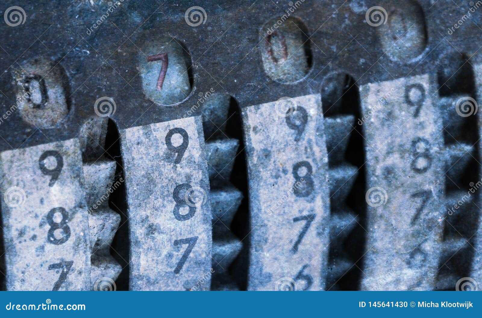 Vintage Manual Adding Machine Isolated - 700 Stock Photo - Image of ...
