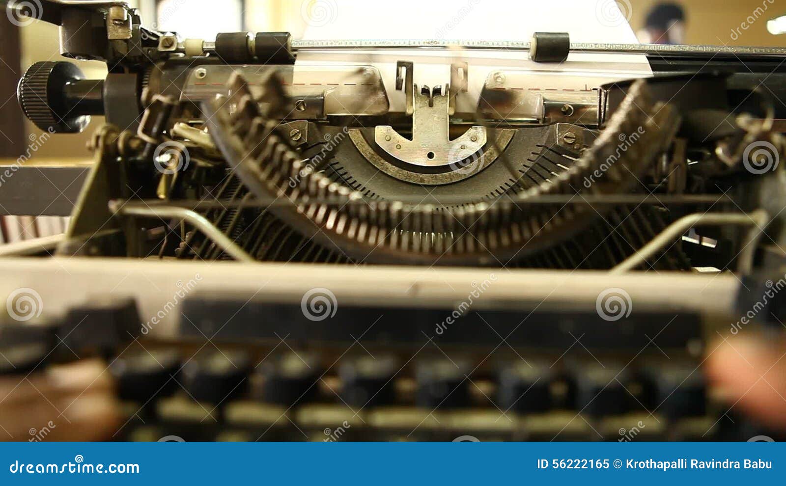 Vintage Manual Typewriter at Office Stock Video - Video of manual ...