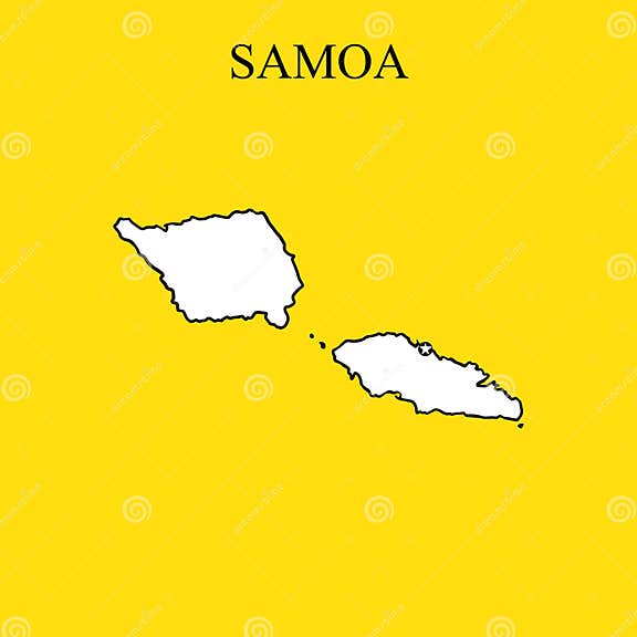 Vintage Map of Samoa. Hand Drawn. Vector Stock Illustration ...