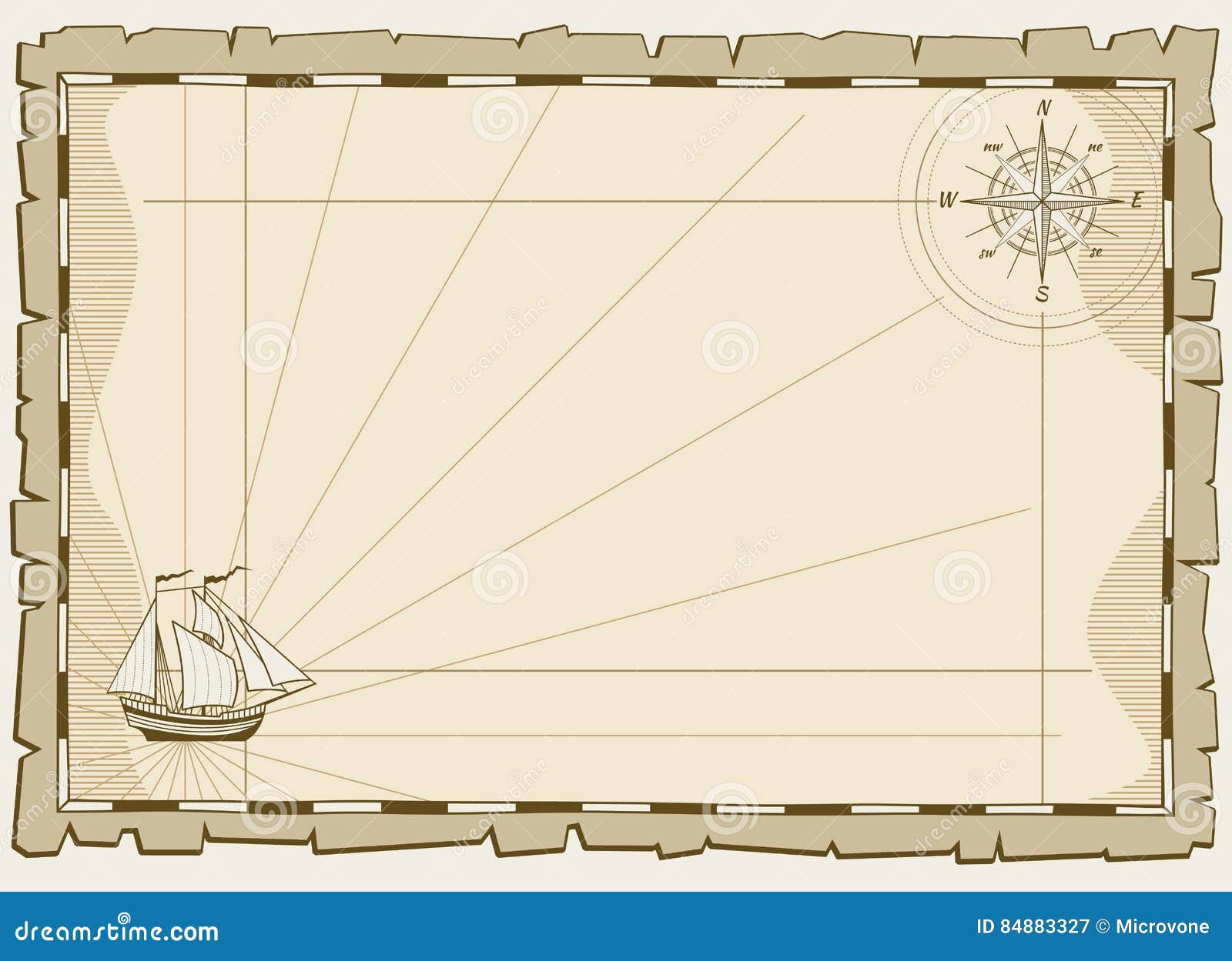 Vintage Map Vector Background, Invitation Template Stock Vector ...