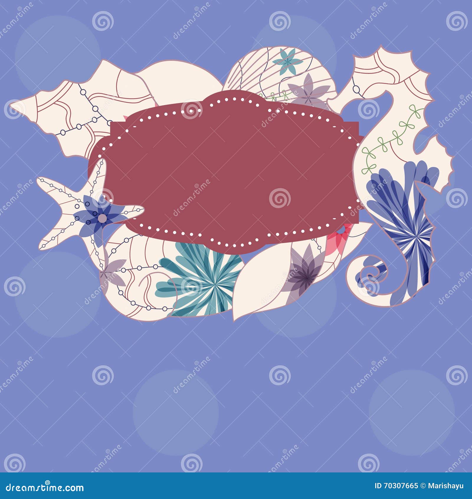 Vintage marine background stock vector. Illustration of yellow - 70307665