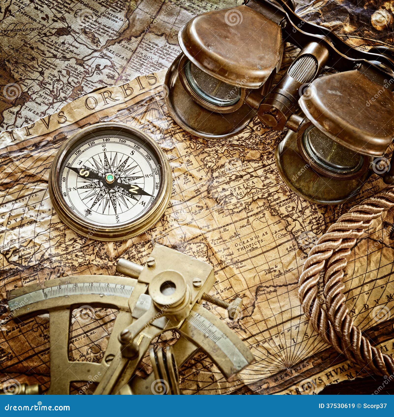 Vintage marine still life stock image. Image of measurement - 37530619