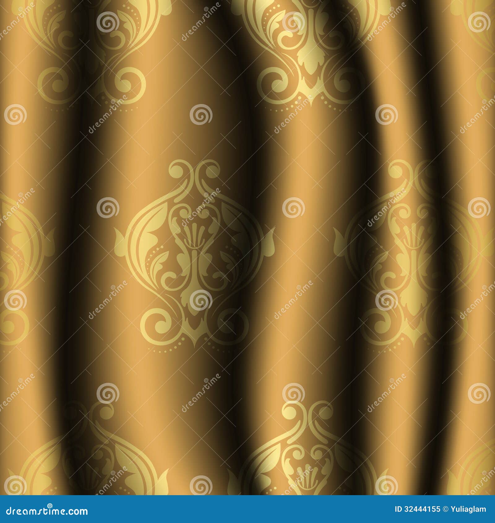 Vintage Material with Gold Pattern Stock Vector - Illustration of ...