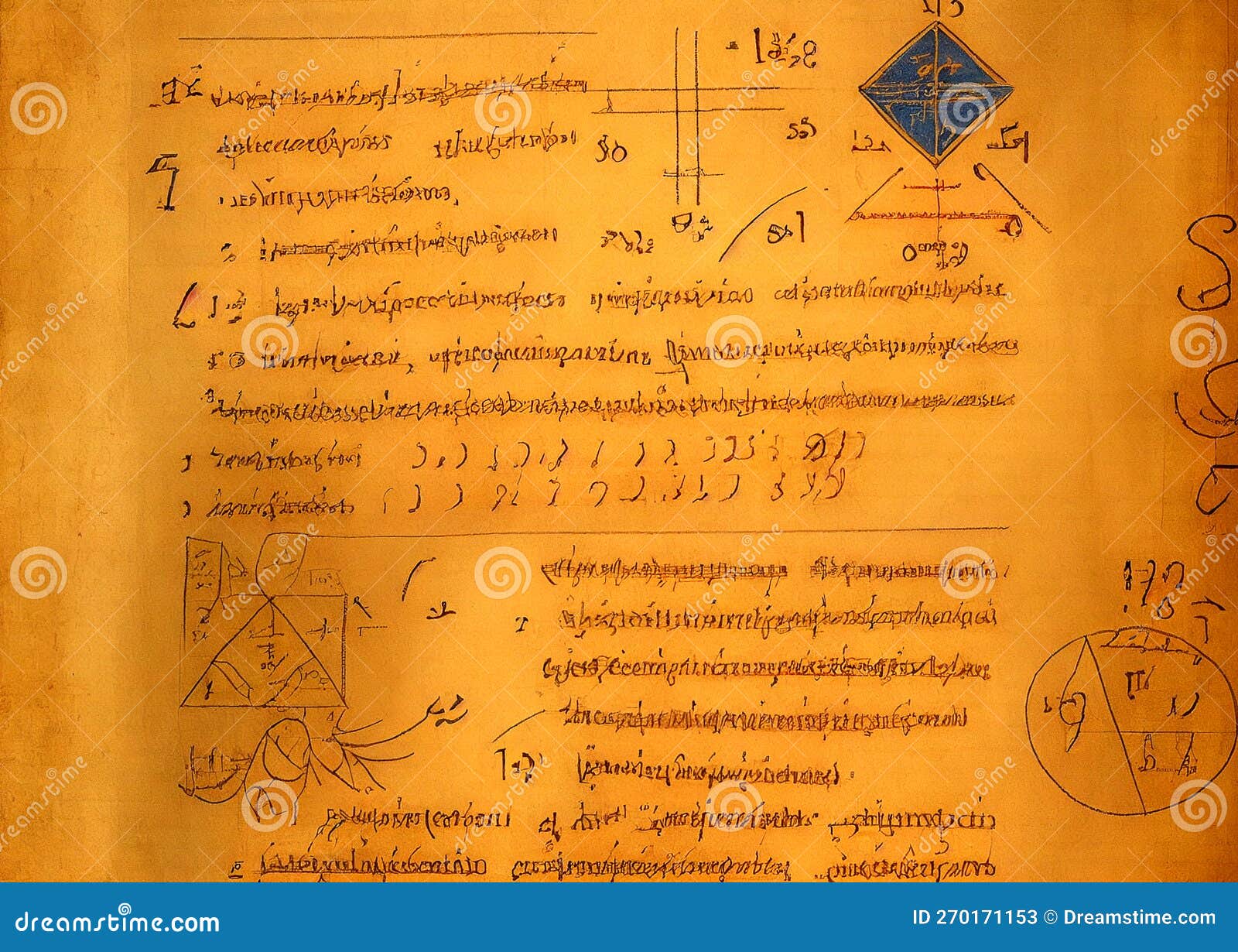 A Vintage Mathematics Background With Hand-drawn Equations, Formulas ... A Vintage Mathematics Background With Hand-drawn Equations, Formulas ...