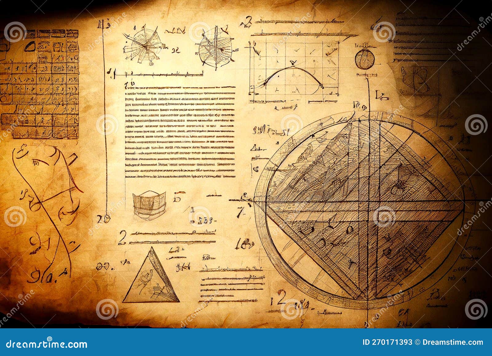 A Vintage Mathematics Background With Hand-drawn Equations, Formulas ... A Vintage Mathematics Background With Hand-drawn Equations, Formulas ...
