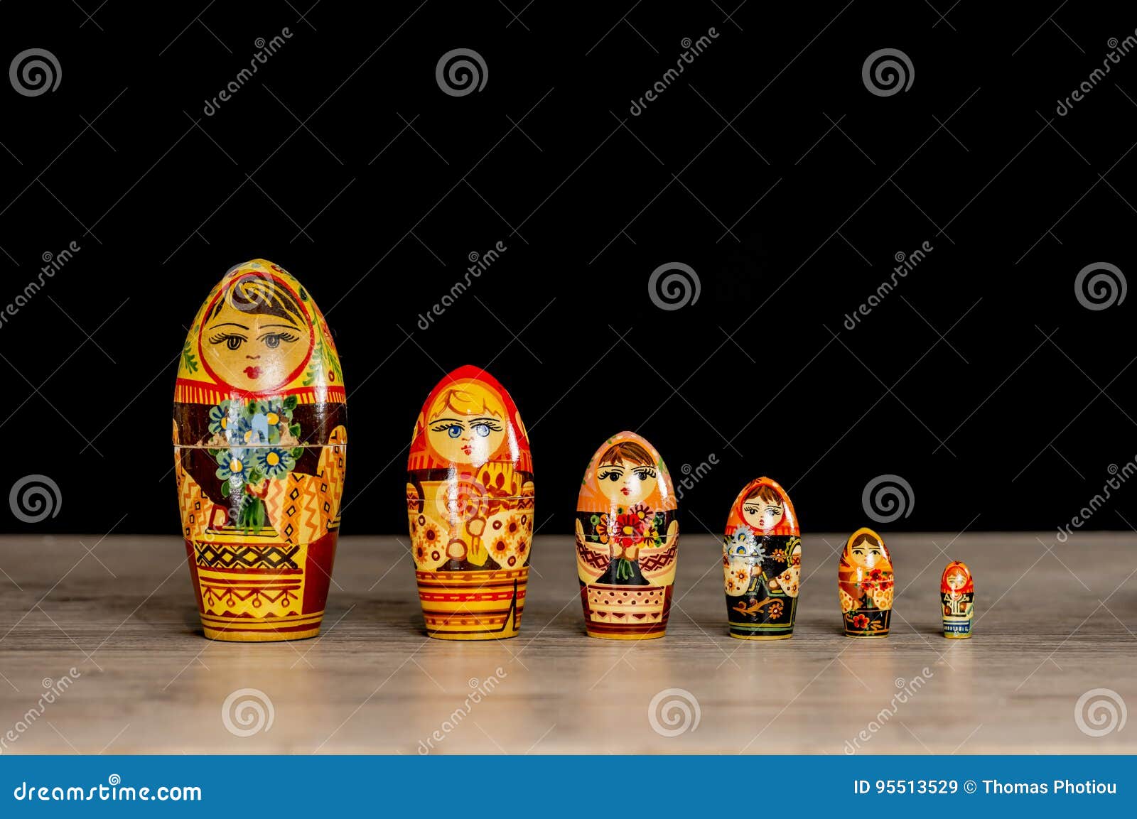 Vintage matryoshka dolls stock image. Image of girl, object - 95513529