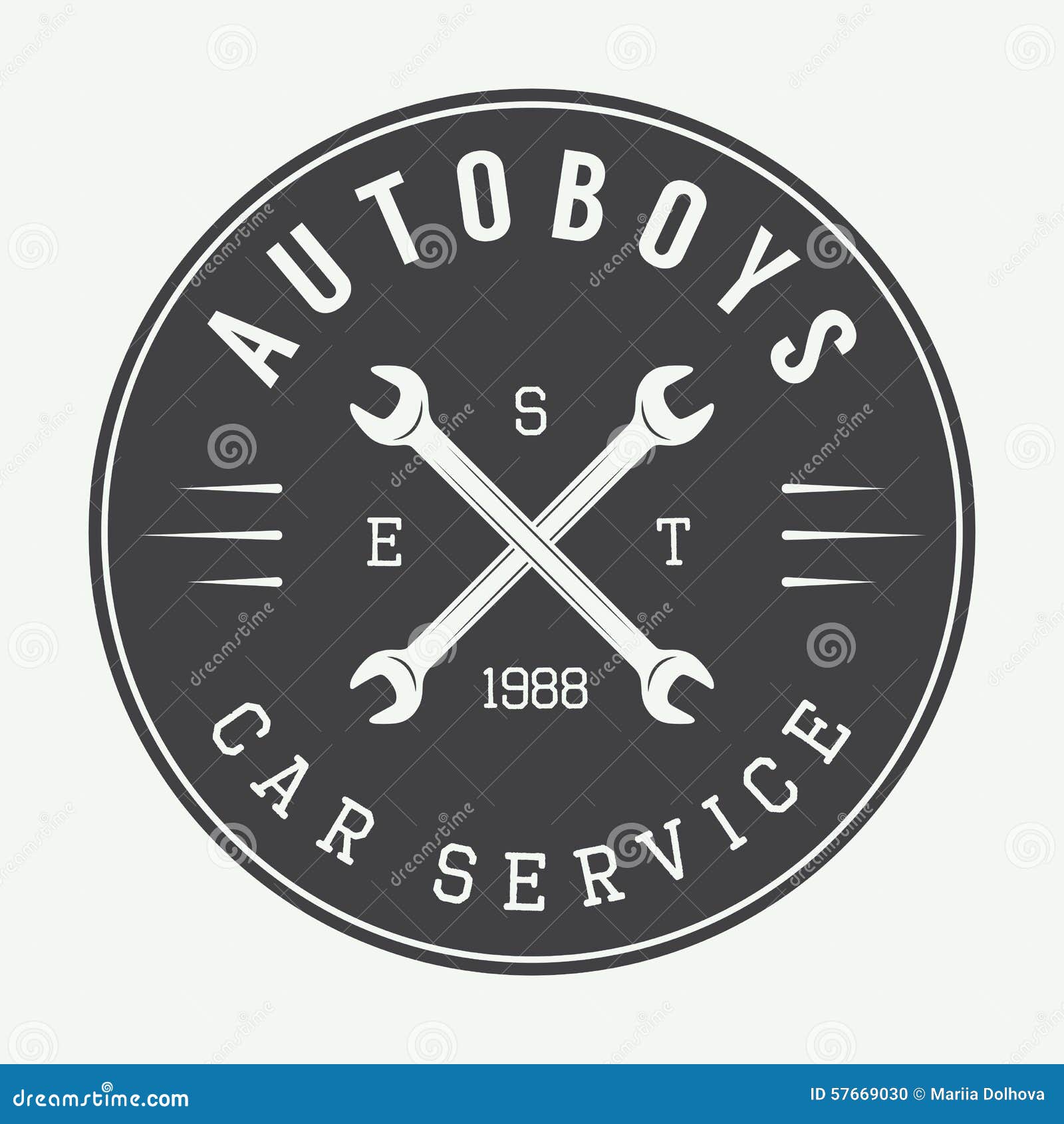 Vintage Mechanic Label, Emblem and Logo. Stock Vector - Illustration of ...