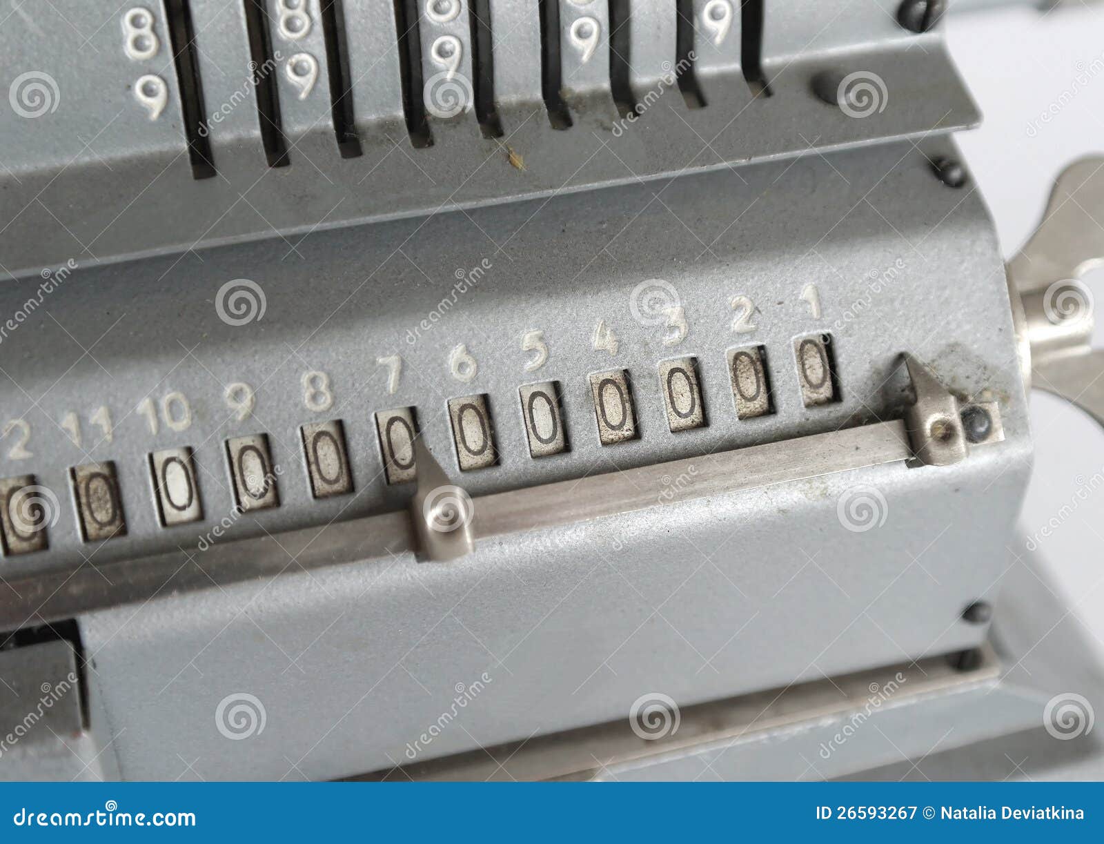 Vintage Mechanical Arithmometer Stock Image - Image of mechanism ...