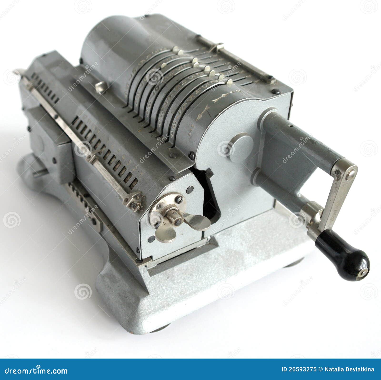 Vintage Mechanical Arithmometer Stock Image - Image of arithmetic ...