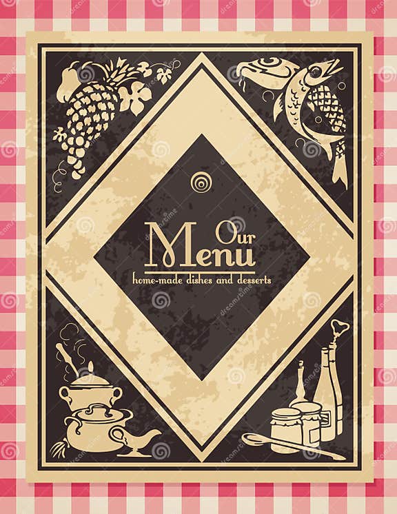 Vintage menu stock vector. Illustration of invitation - 16350960