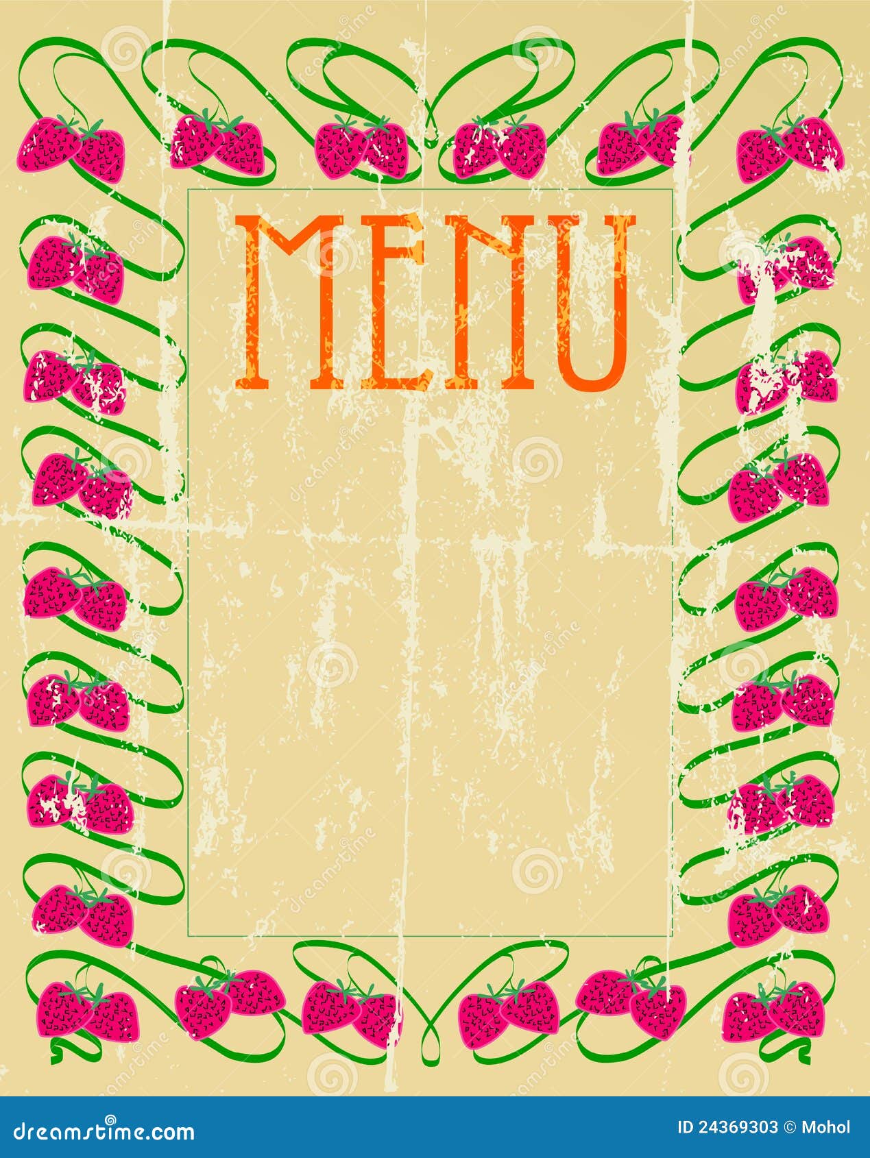 Vintage menu card stock vector. Illustration of aged - 24369303