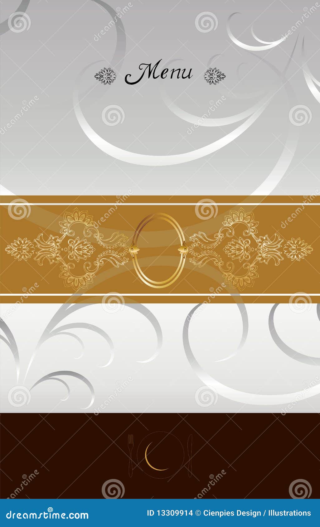Vintage menu cover design stock vector. Illustration of crown - 13309914