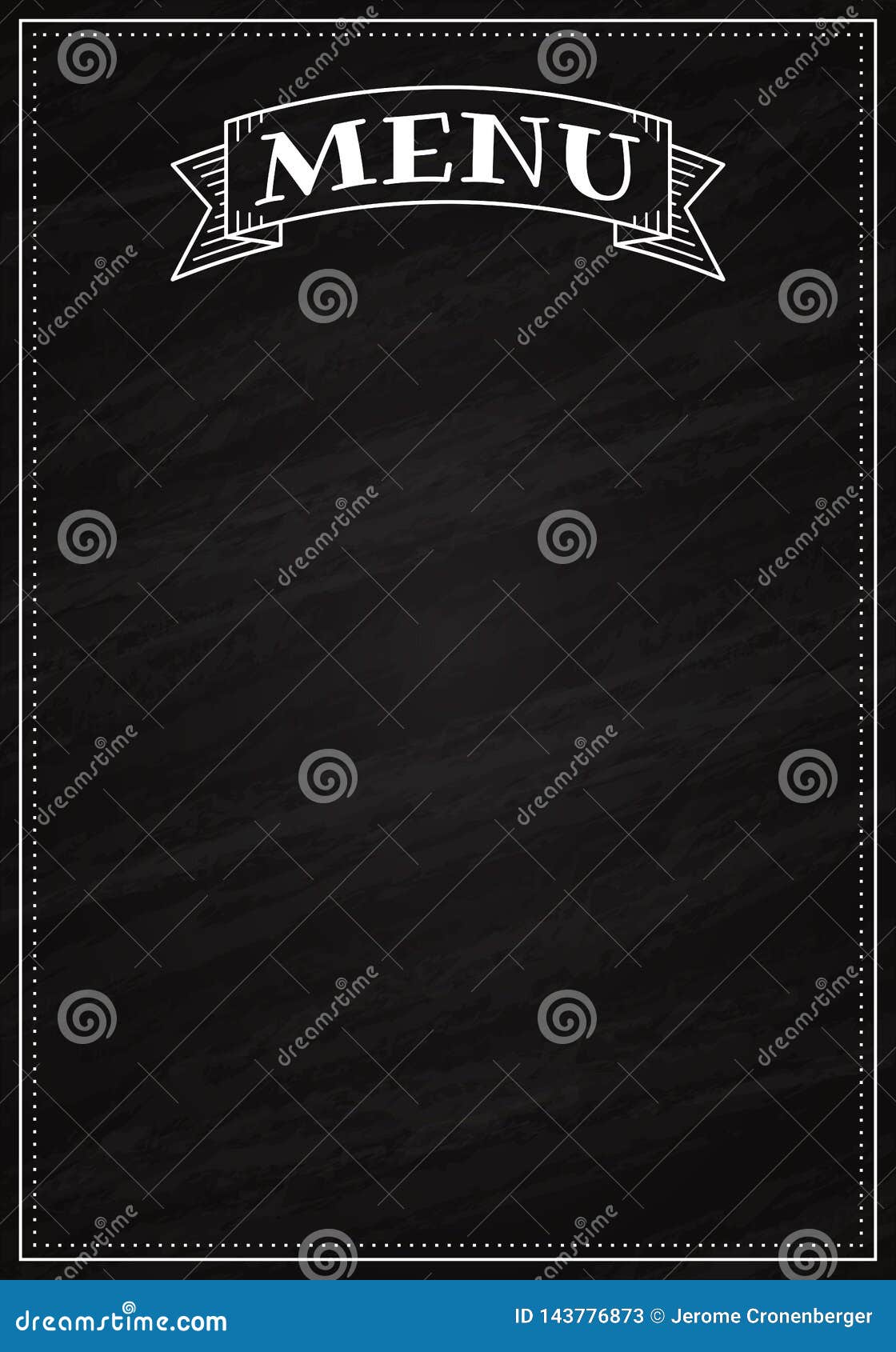 Vintage Menu Written with Chalk on a Blackboard Stock Illustration ...