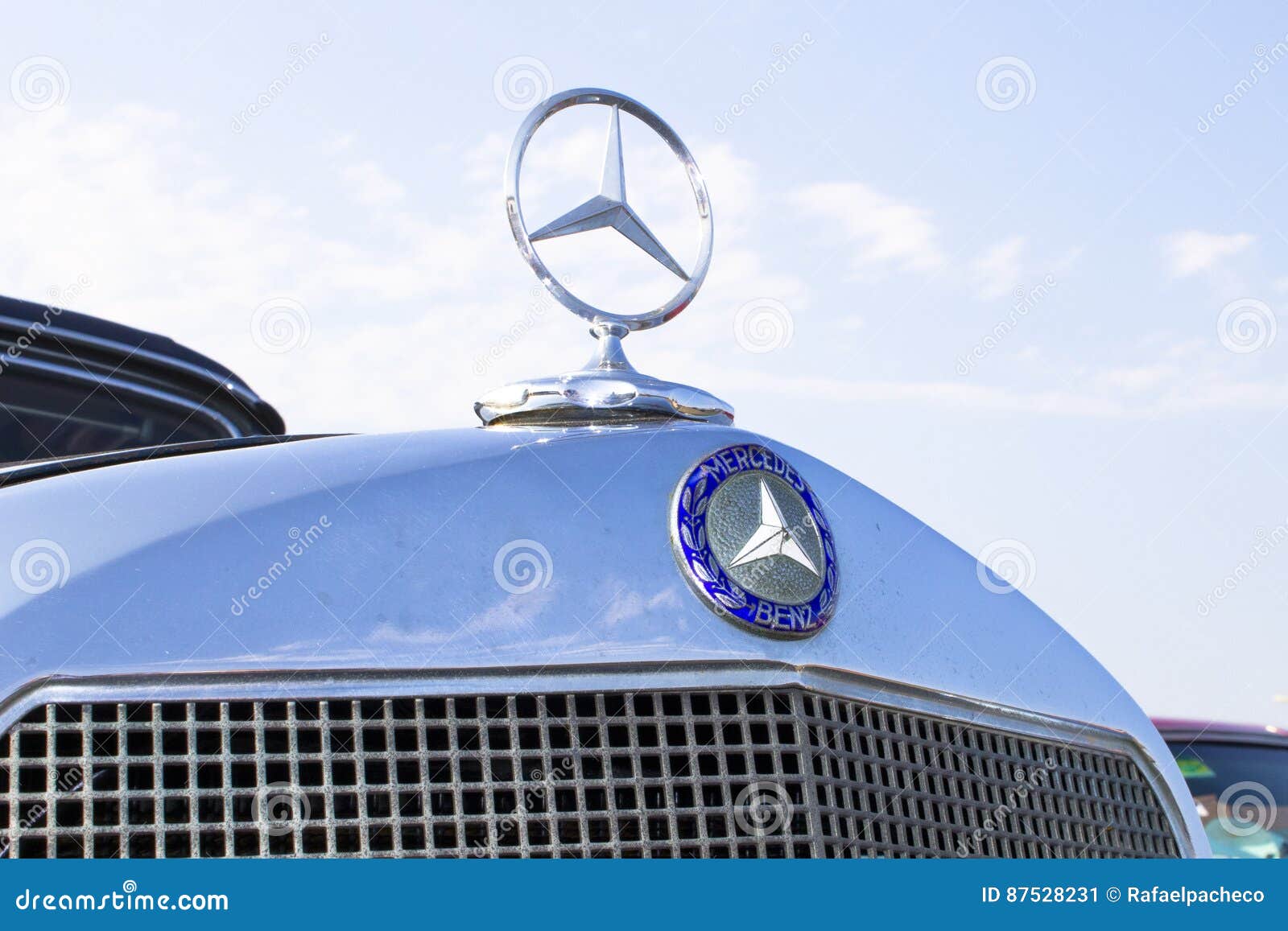 Vintage Mercedes Benz Front Editorial Photo - Image of logos, ornament ...