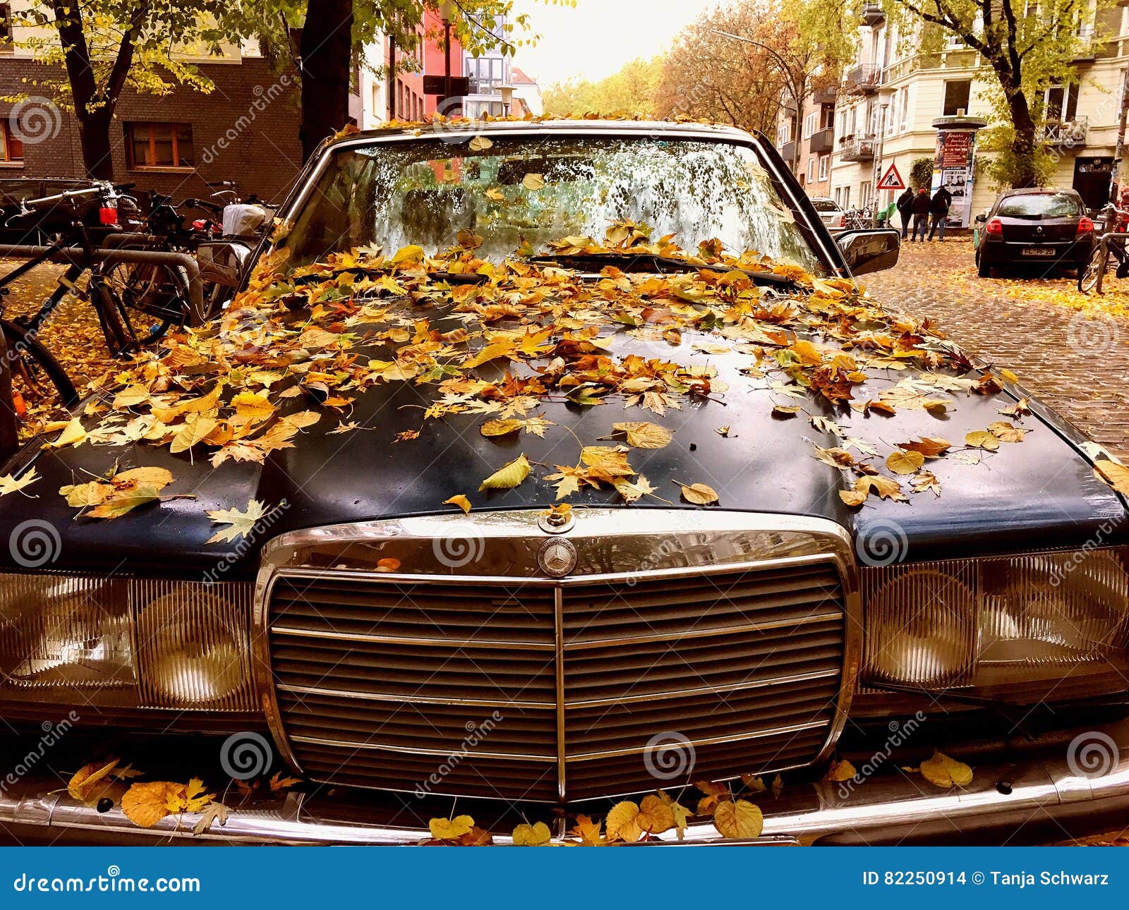 Vintage Mercedes editorial stock image. Image of fall - 82250914
