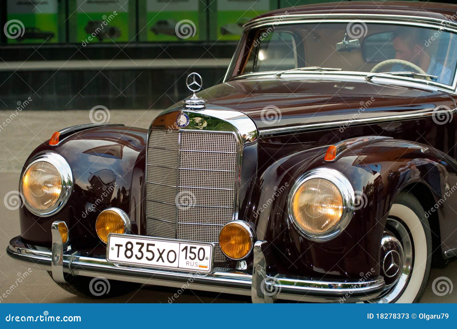 Vintage Mercedes Front Retro Car Editorial Stock Photo - Image of ...
