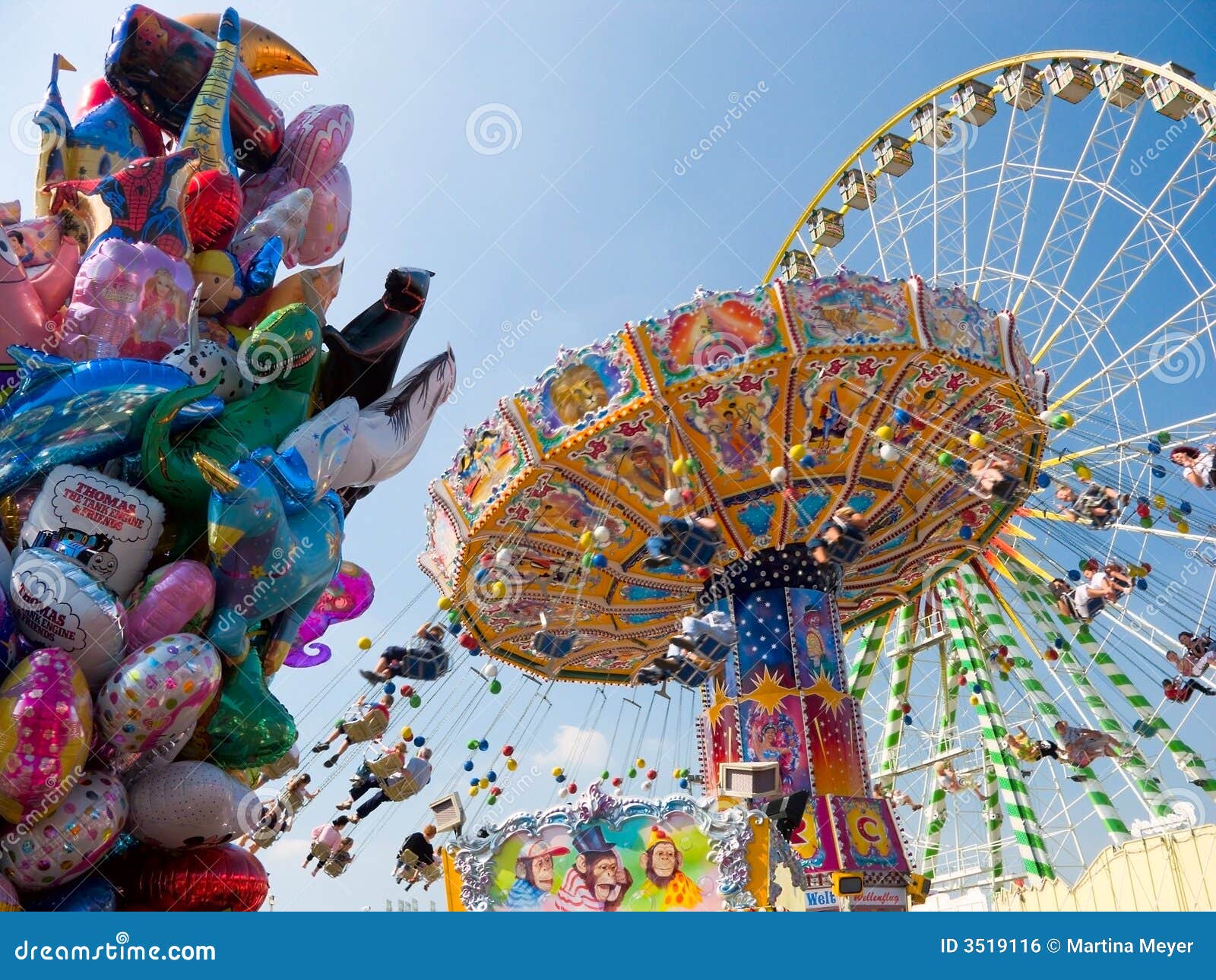 Vintage merry-go-round stock photo. Image of chairoplane - 3519116