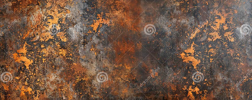 A Vintage Metal Background with Intricate Rust Patterns and Weathered ...