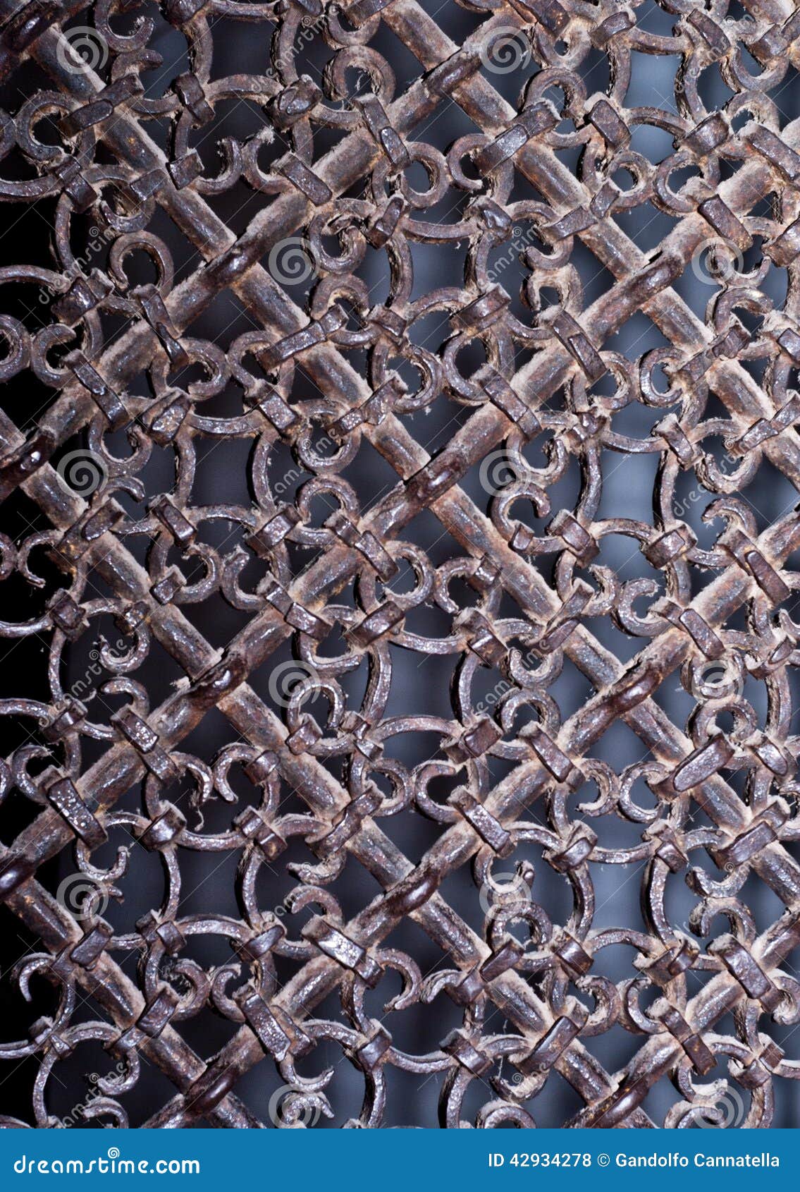 Vintage Metal Grille with Ornate Patterns Stock Photo - Image of ...