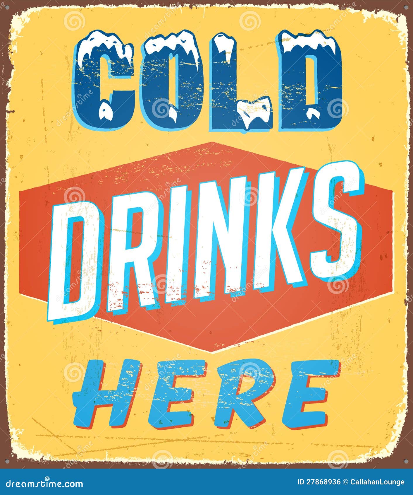 Vintage Metal Sign Royalty Free Stock Image - Image: 27868936