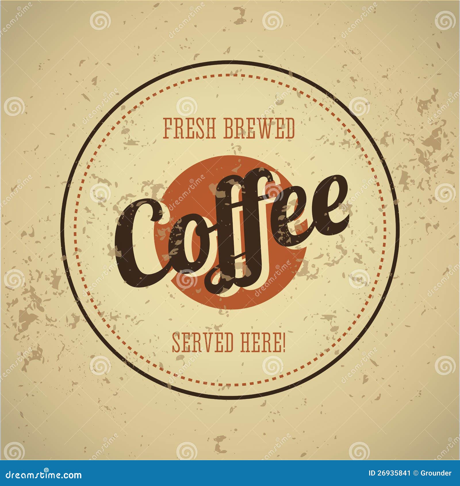 Vintage Metal Sign - Fresh Brewed Coffee Stock Vector - Illustration of ...