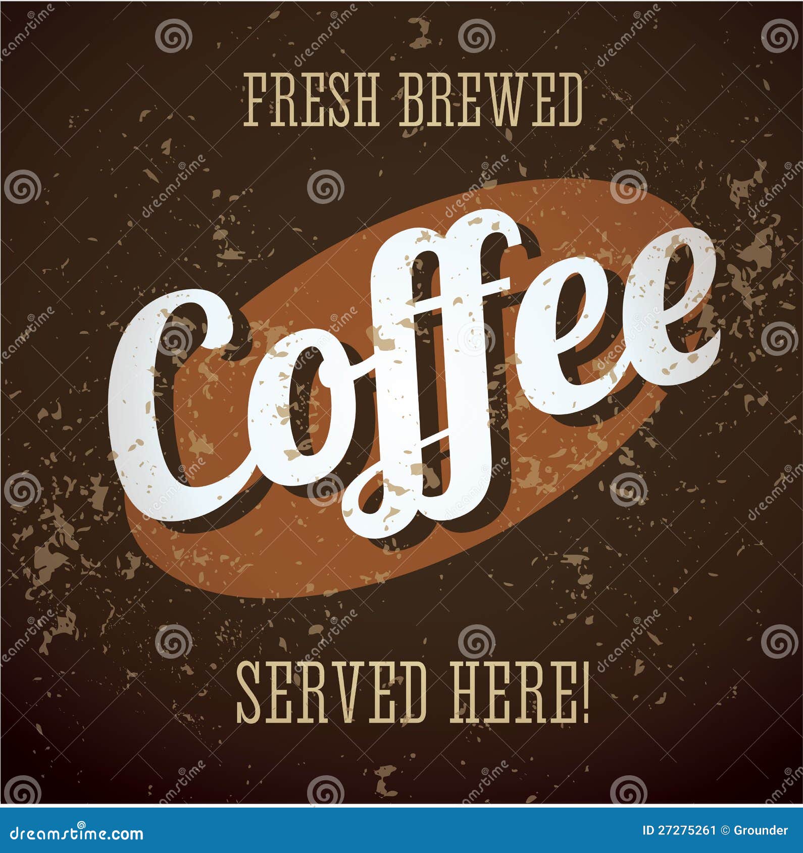 Vintage Metal Sign - Fresh Brewed Coffee - Vector Stock Vector ...