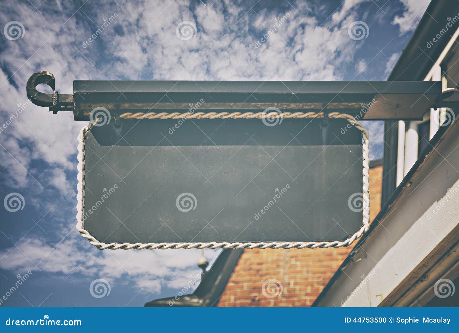 Vintage metal sign. stock photo. Image of hang, board - 44753500