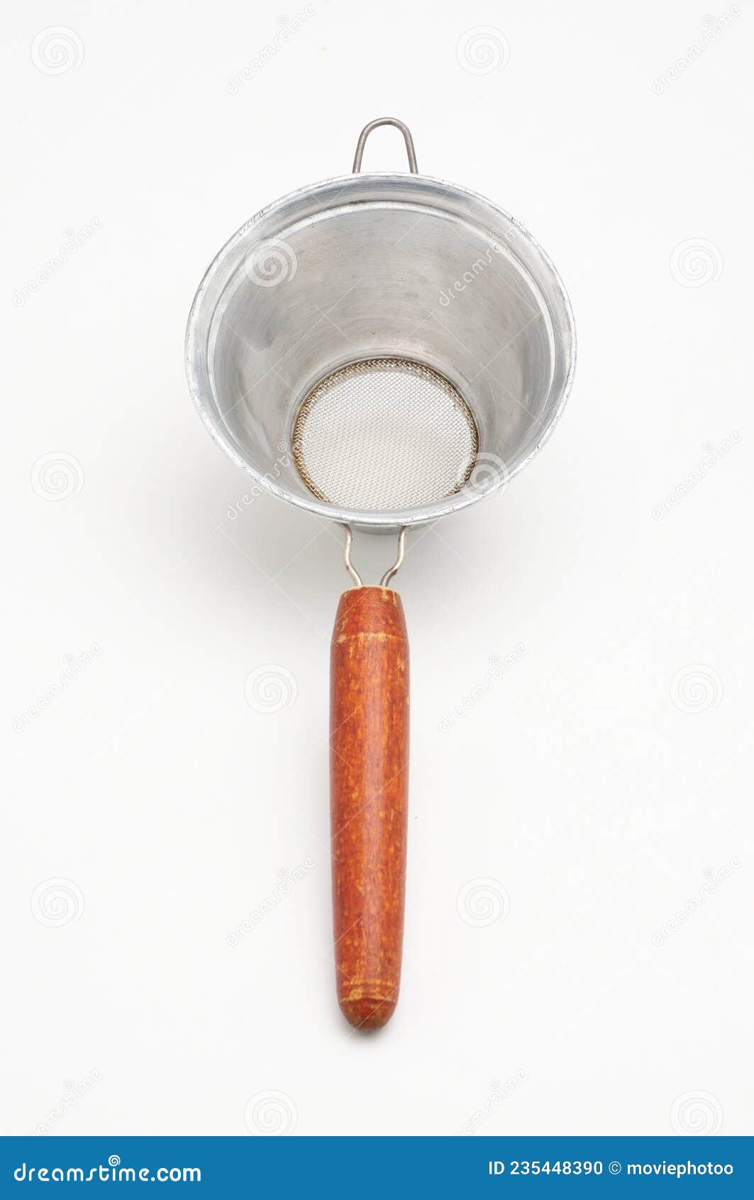 Vintage Metal Strainer for Kitchen on White Background Stock Photo ...