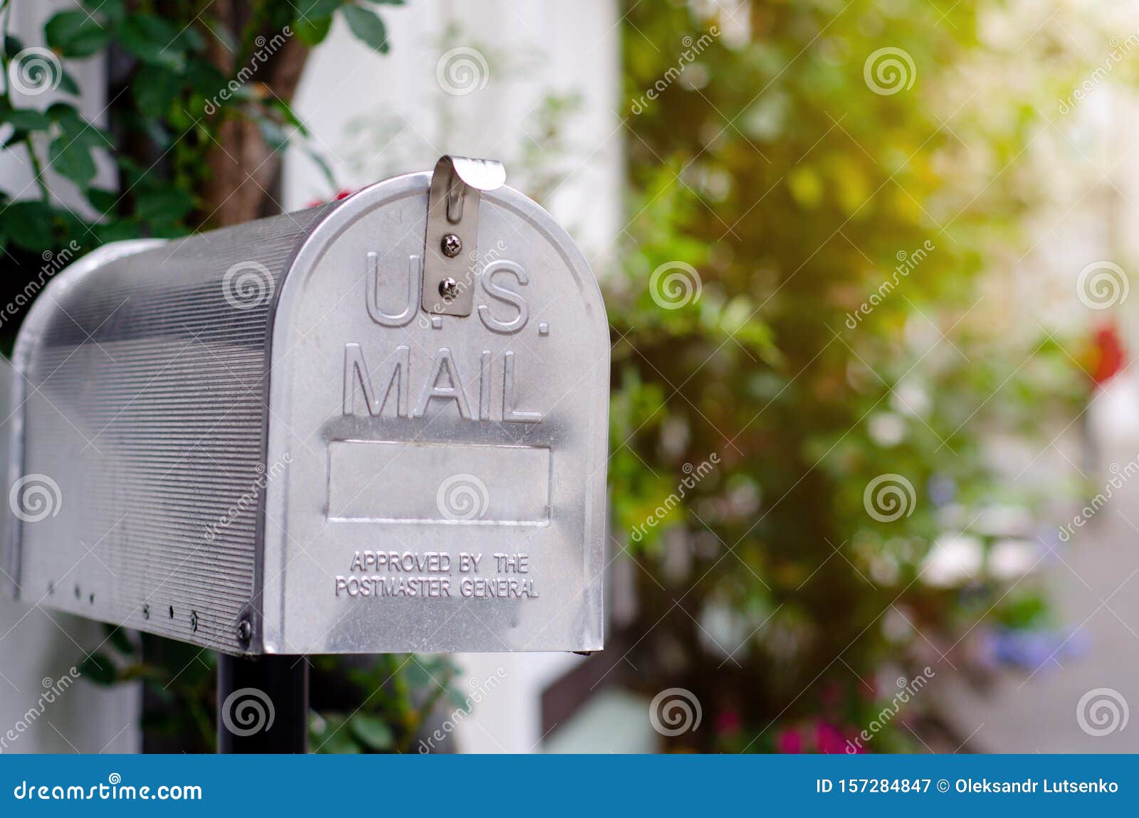 Vintage Metal US Post Mail Box Stock Image - Image of parcel, close ...