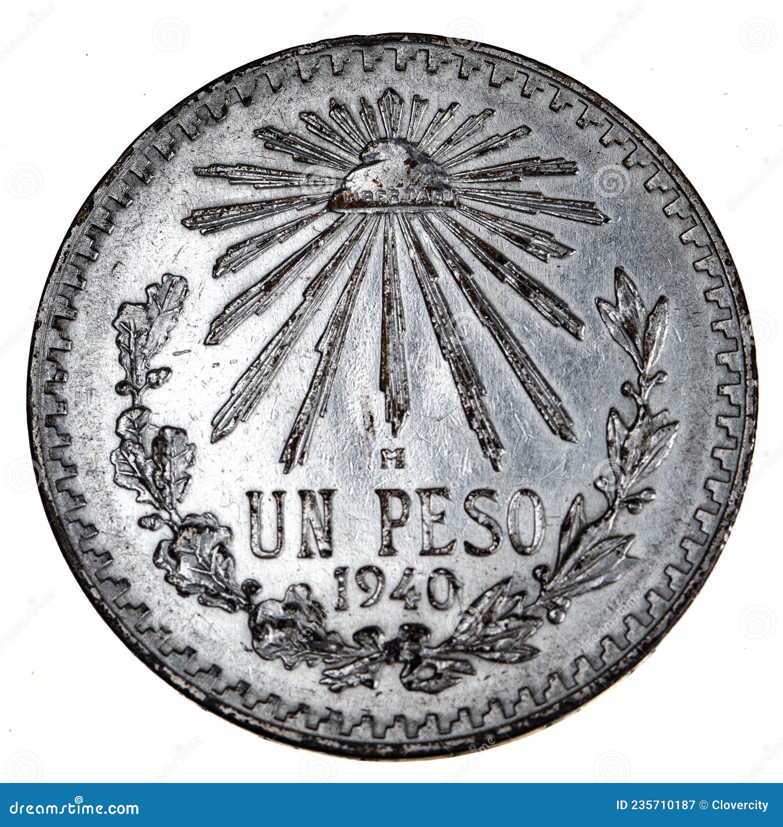 Vintage Mexico One Peso Coin Stock Image - Image of coin, funds: 235710187