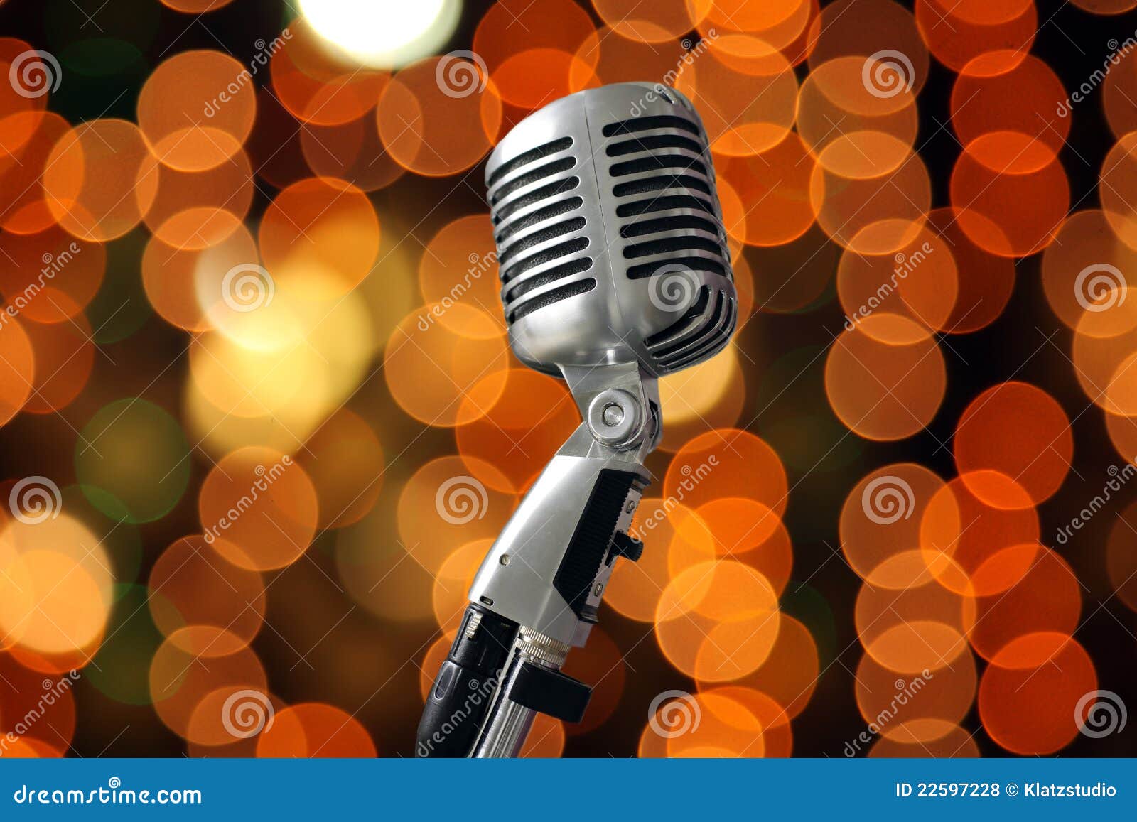 Vintage microphone stock photo. Image of classic, black - 22597228