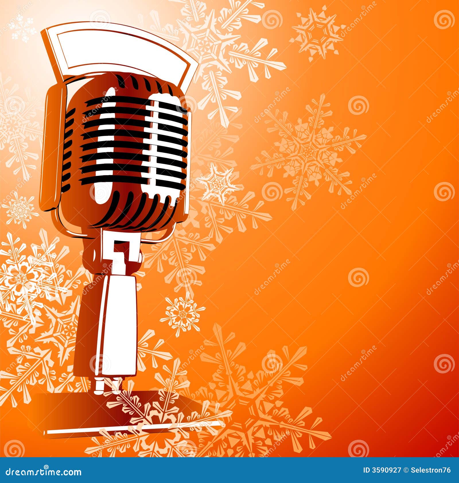 Vintage microphone stock vector. Illustration of rock - 3590927