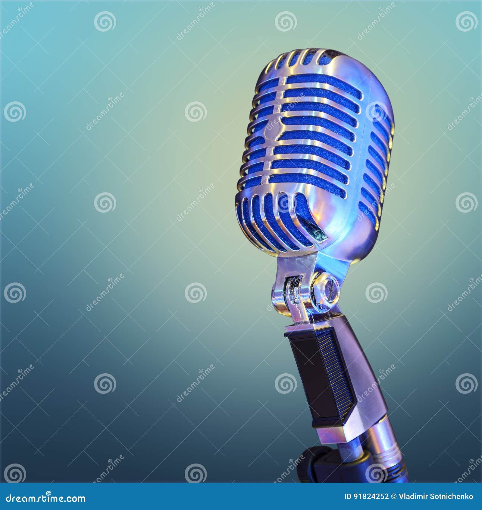 Vintage microphone editorial photography. Image of concert - 91824252