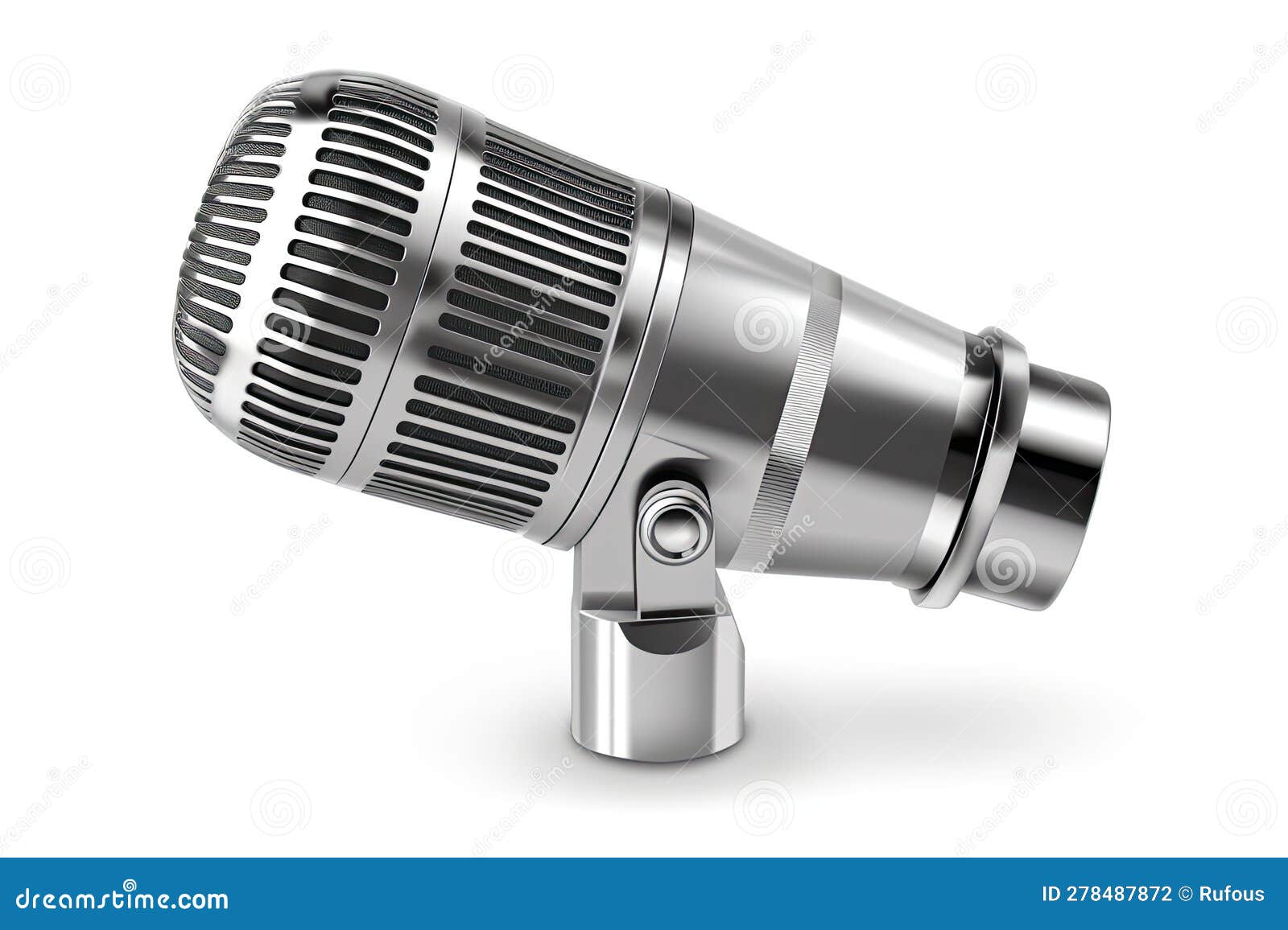 Vintage Microphone with Copyright Area Stock Illustration ...