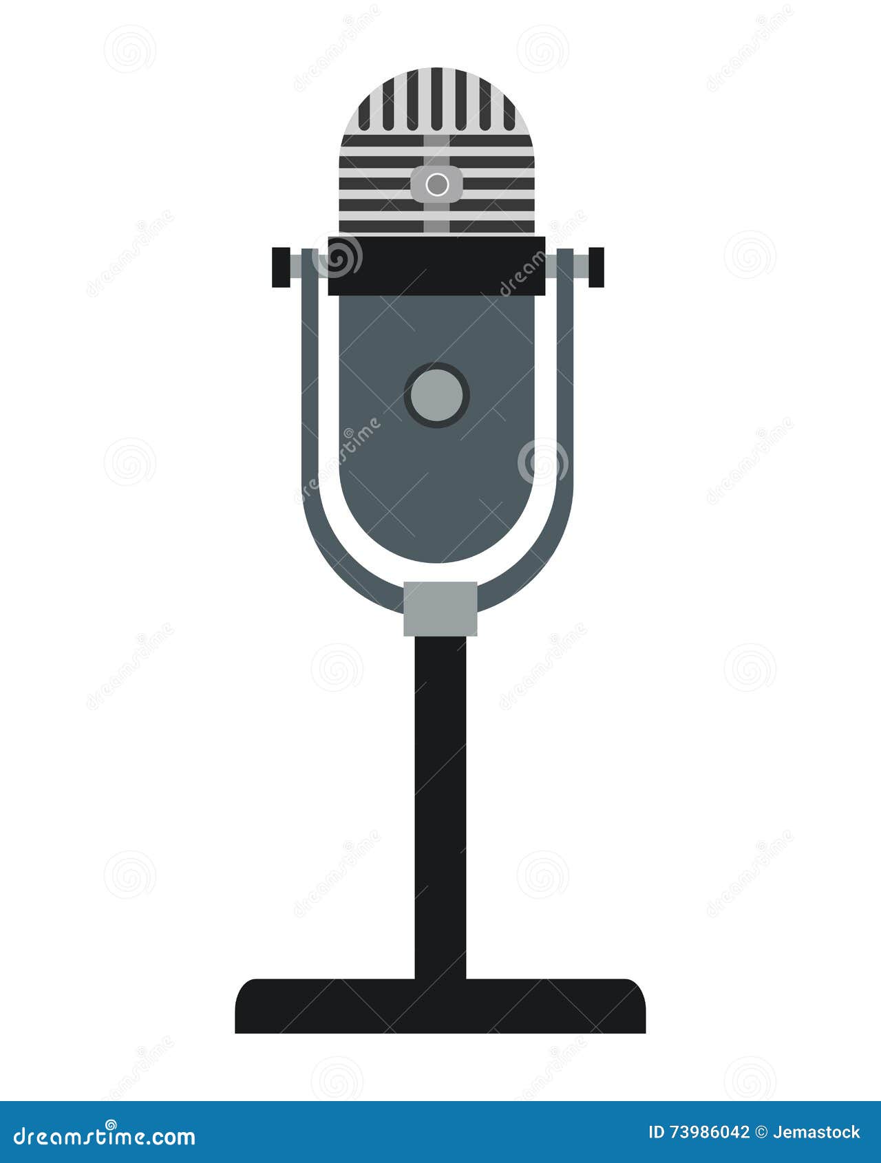 Vintage microphone icon stock illustration. Illustration of singing ...