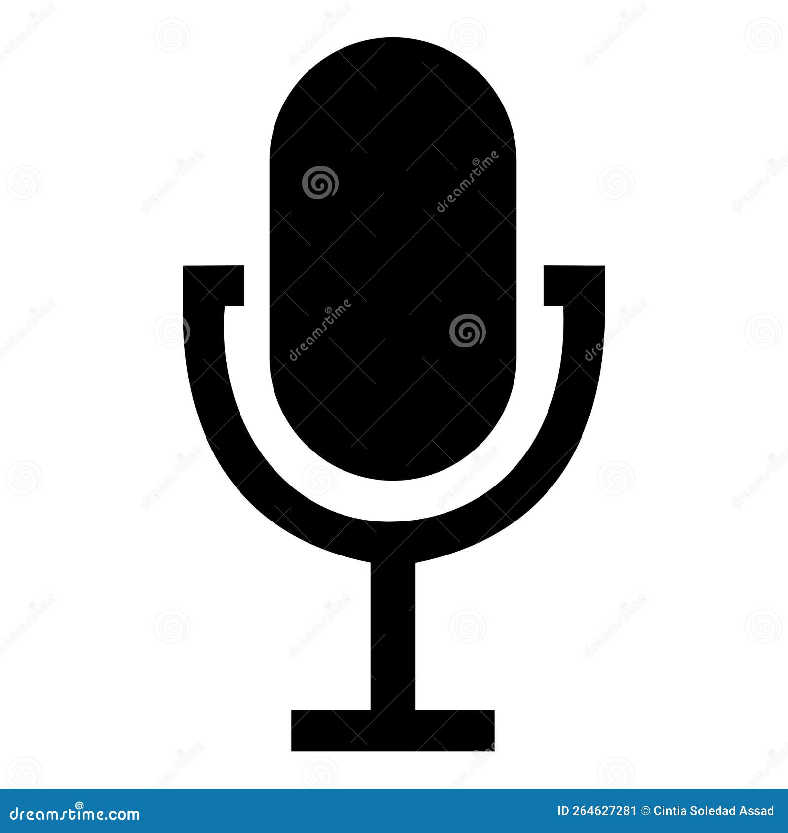 VINTAGE MICROPHONE ICON, PICTOGRAM for PODCAST Stock Illustration ...