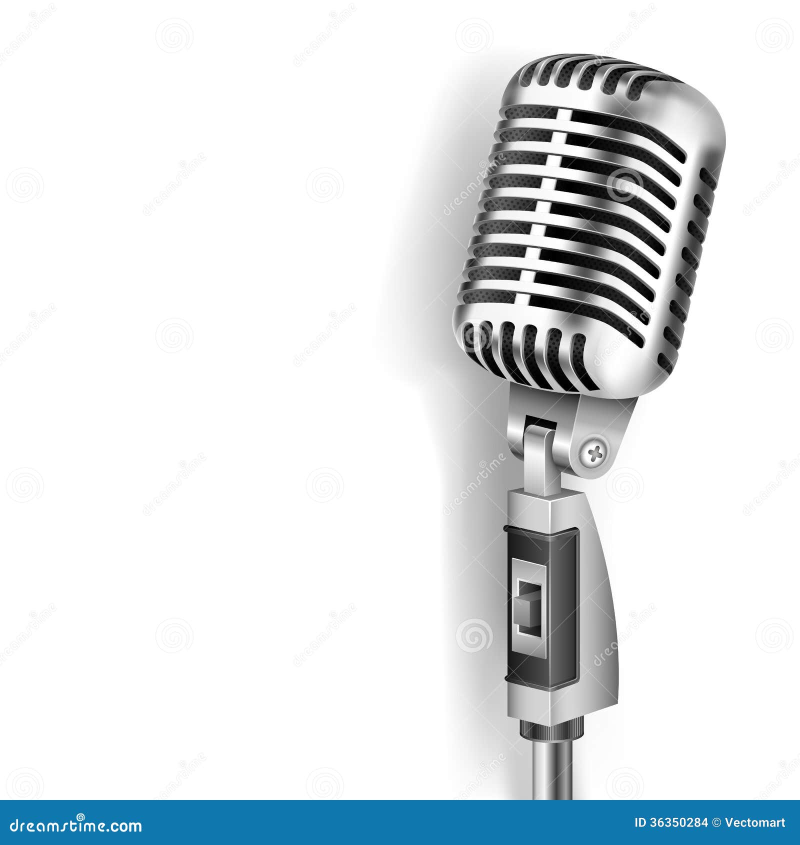 Vintage Microphone Vector Illustration | CartoonDealer.com #19578816