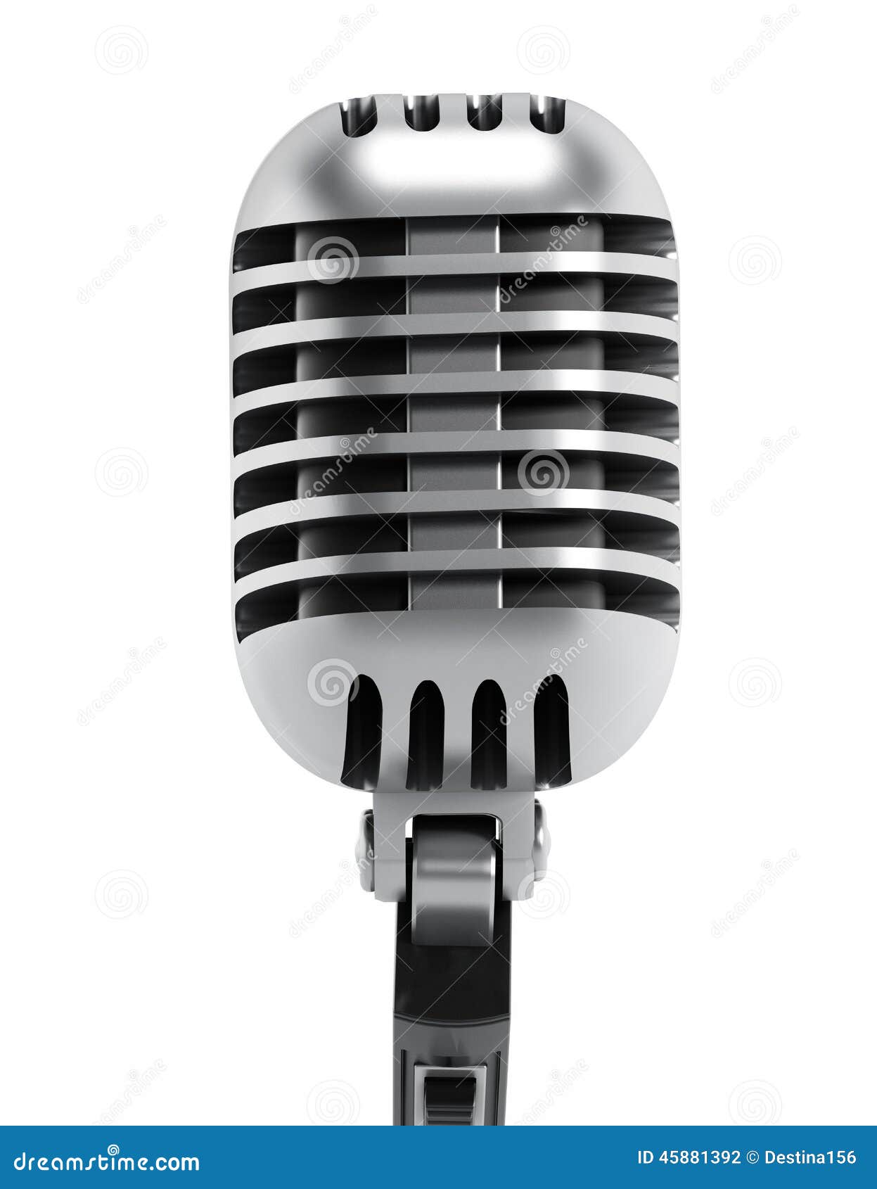 Vintage microphone stock illustration. Illustration of chrome - 45881392
