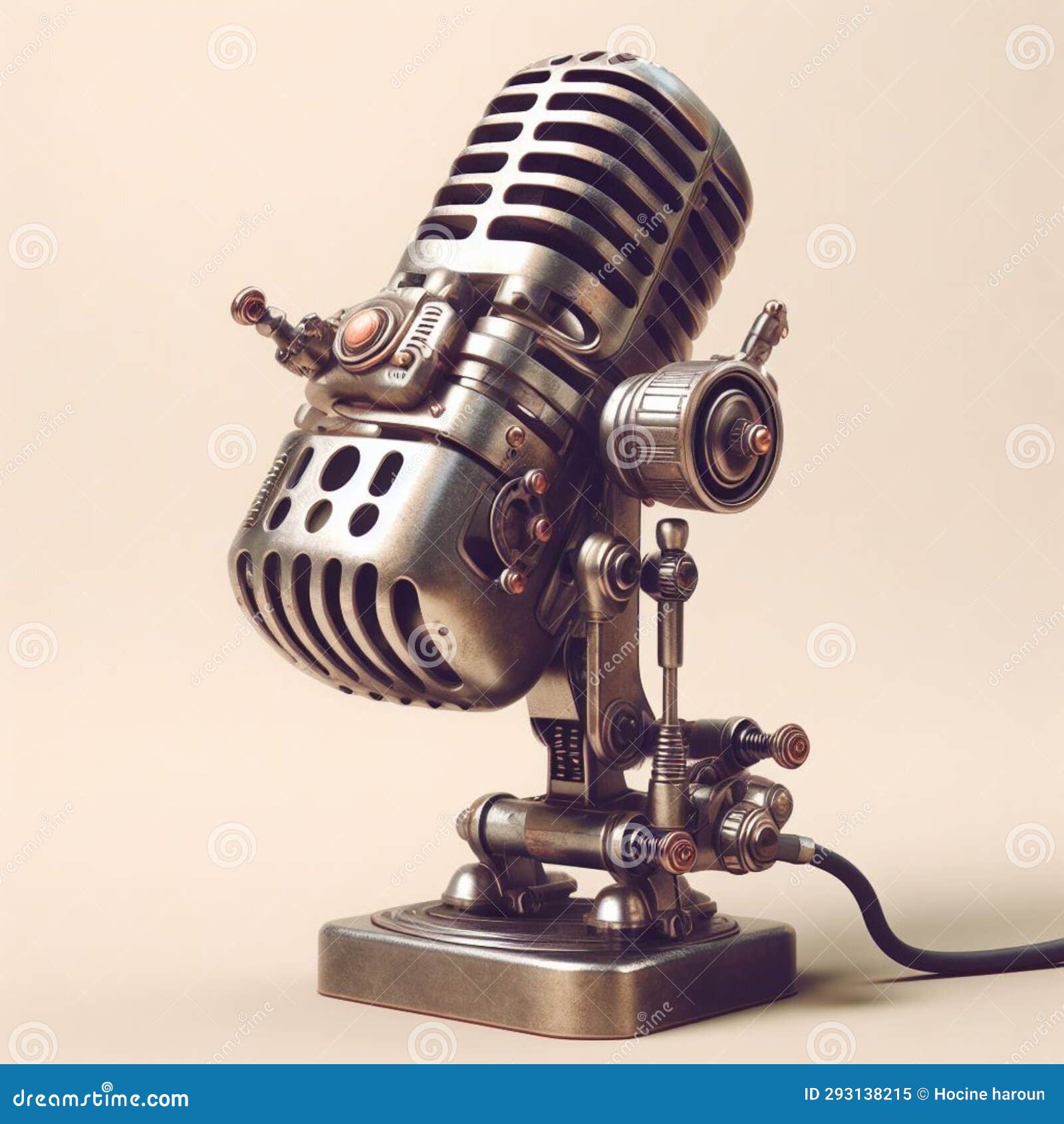 Vintage microphone stock illustration. Illustration of microphone ...