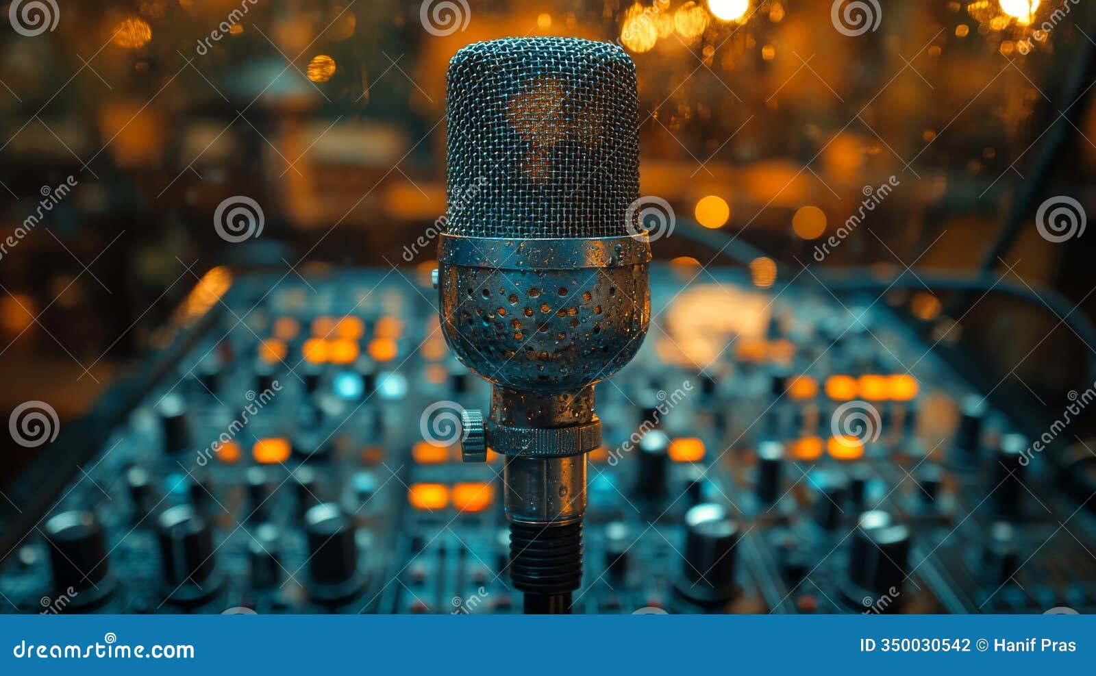 Vintage Microphone Ready To Capture the Magic of Music and Voice Stock ...