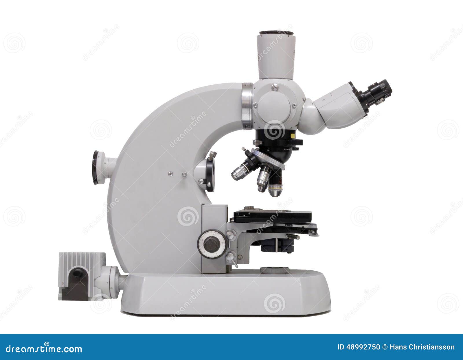 Vintage Microscope Old Warn Microscope Royalty-Free Stock Photography ...