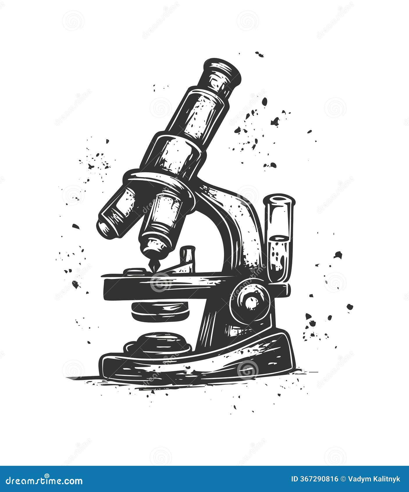 Vintage Microscope Utilized In Medical Practice At Doctor S Office For ...