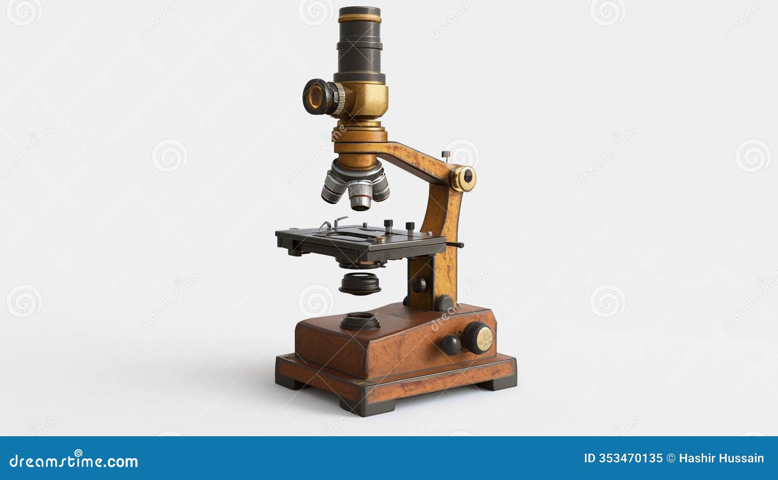Vintage Microscope Utilized In Medical Practice At Doctor S Office For ...