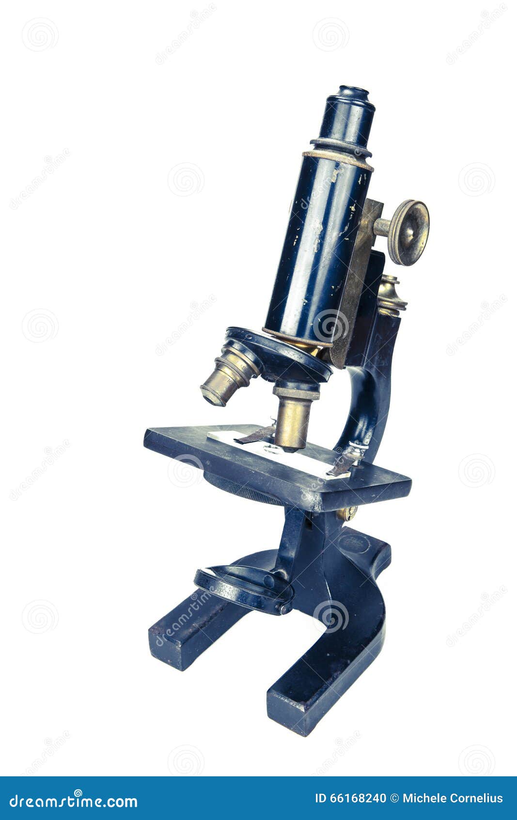 Vintage Microscope Old Warn Microscope Royalty-Free Stock Photography ...