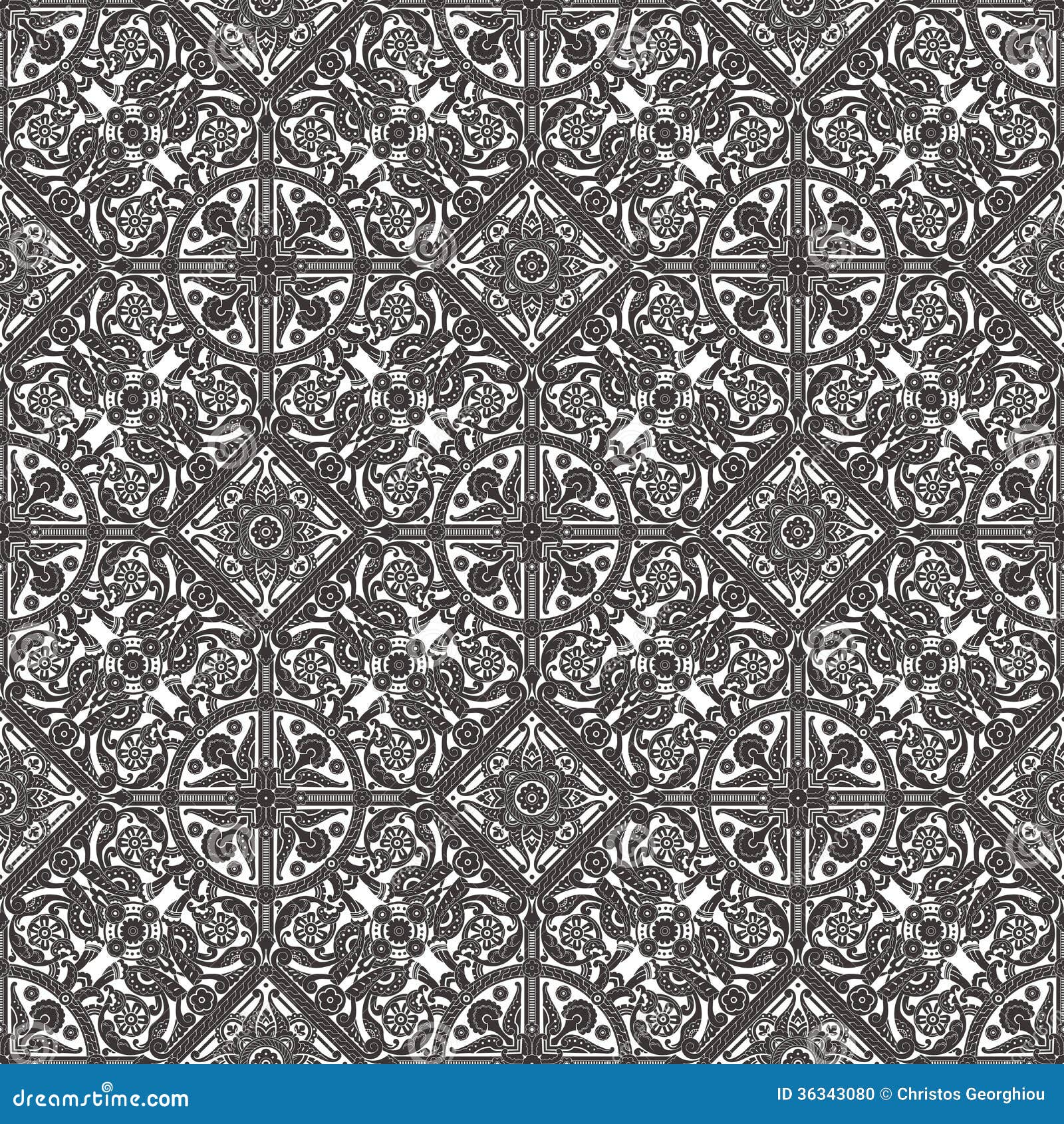 Vintage Middle Eastern Arabic Pattern Stock Vector - Illustration of ...