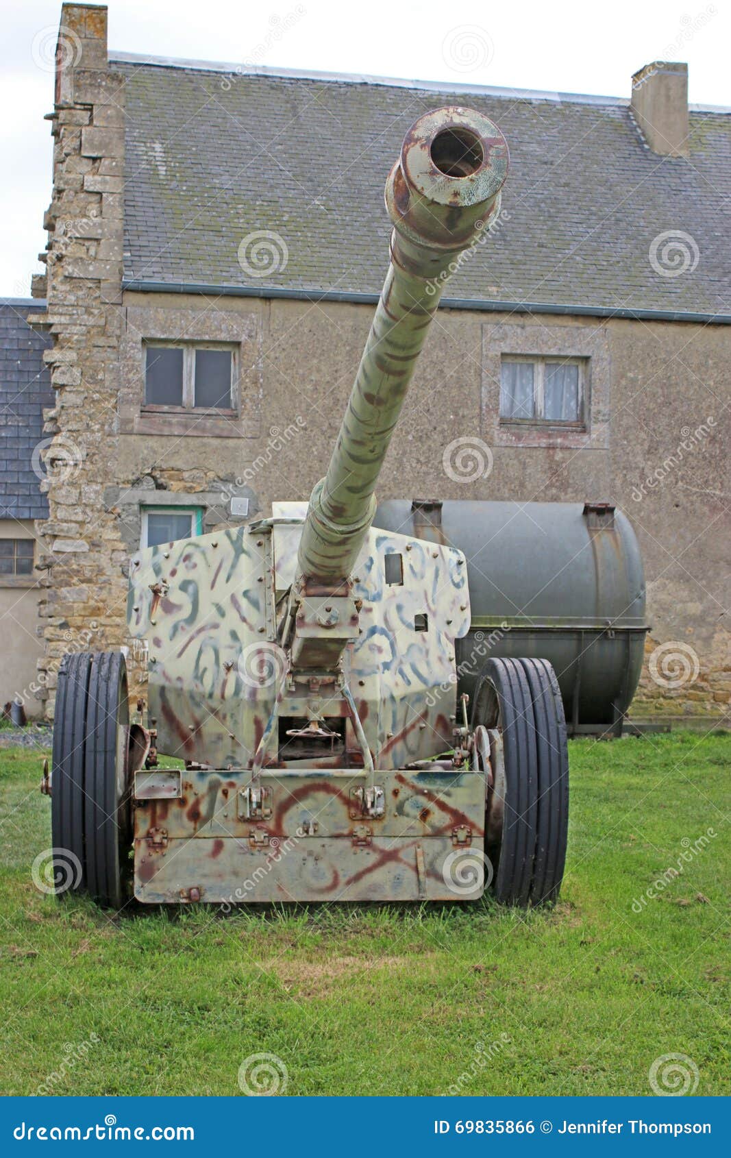 Vintage military field gun stock photo. Image of steel - 69835866