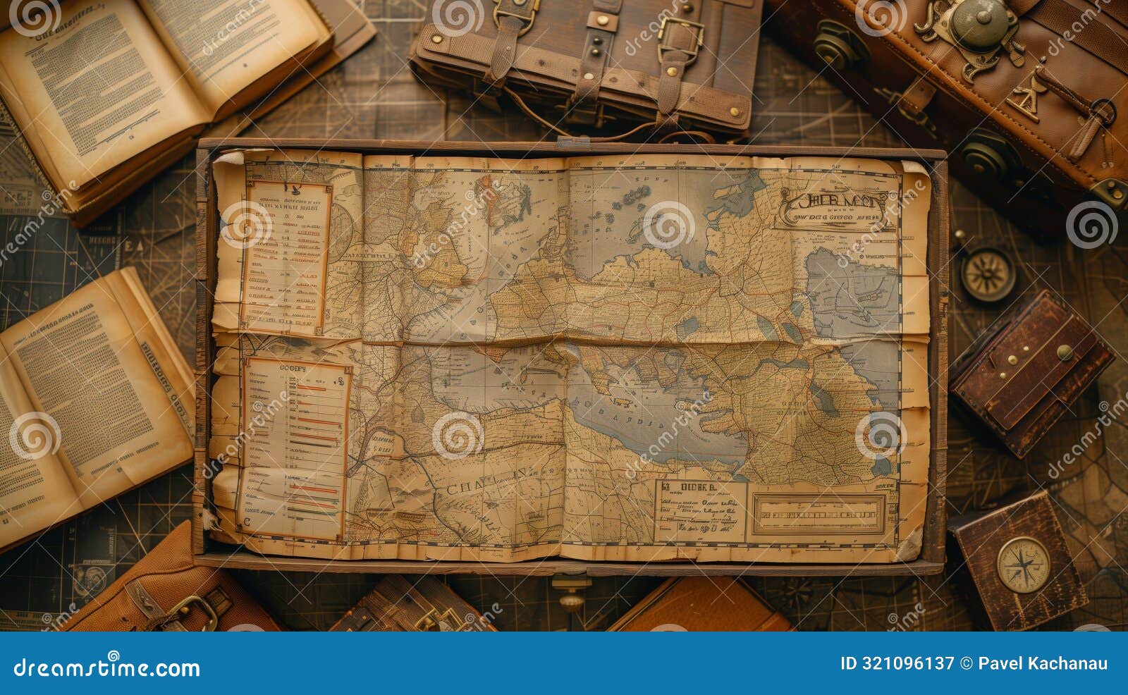 Vintage Military Map with Territory Markings Stock Image - Image of ...