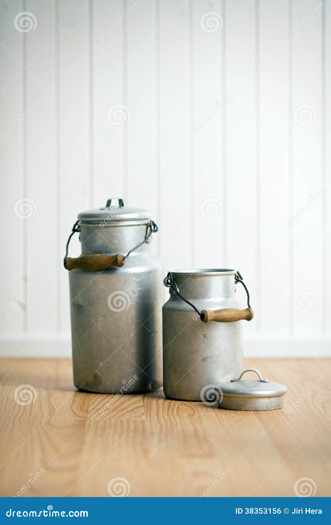 Vintage milk cans stock photo. Image of bottle, beverage - 38353156