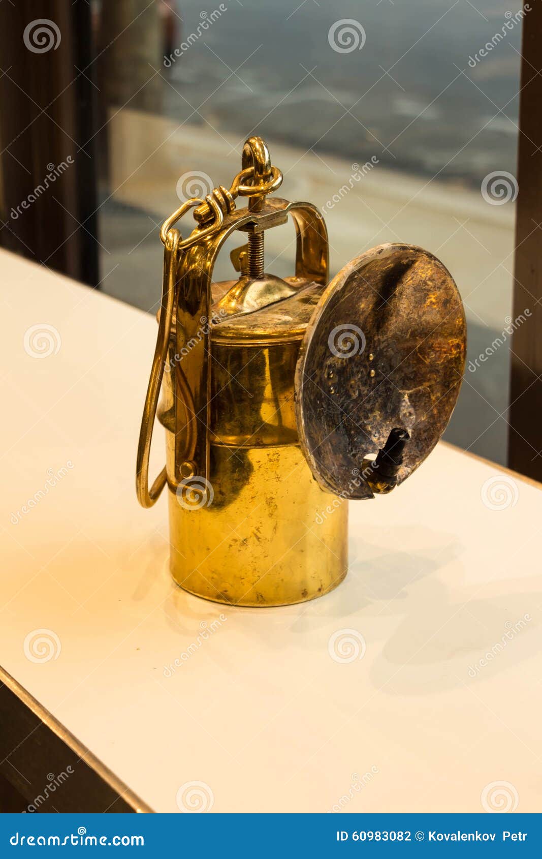 The vintage miner light. stock photo. Image of iron, geology - 60983082