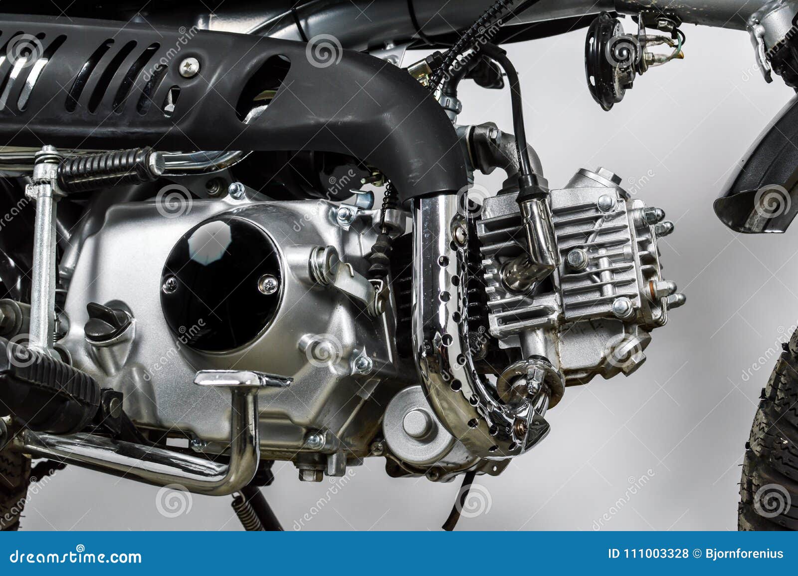 Motorcycle engine 50cc. stock photo. Image of retro - 111003328